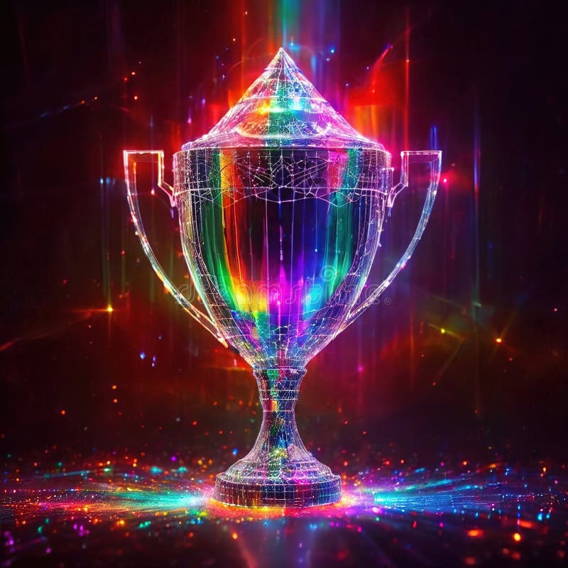 Virtual Digital Trophy for Online Gaming and Esports Stock Illustration ...