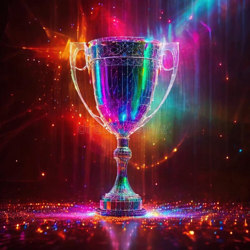 Virtual Digital Trophy for Online Gaming and Esports Stock Illustration ...