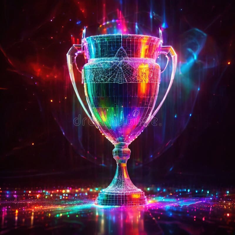 Virtual Digital Trophy for Online Gaming and Esports Stock Illustration ...