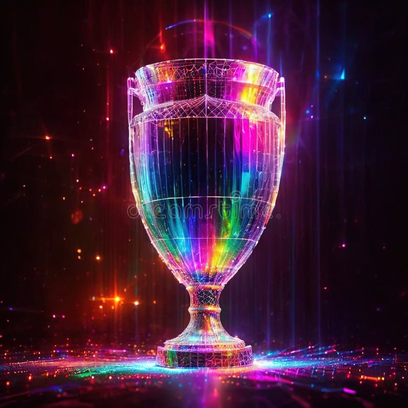 Virtual Digital Trophy for Online Gaming and Esports Stock Illustration ...