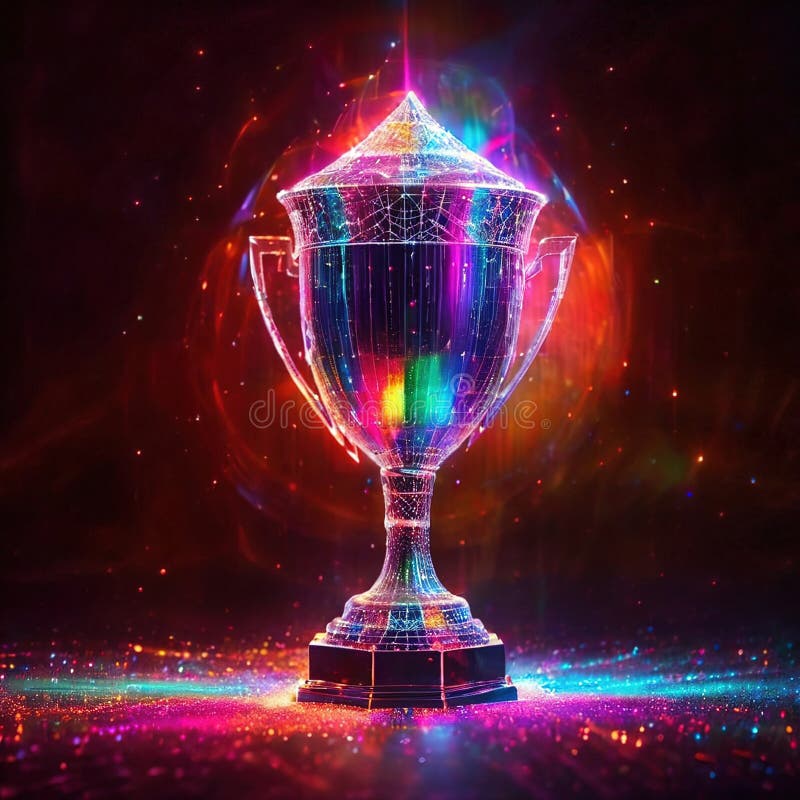 Virtual Digital Trophy for Online Gaming and Esports Stock Illustration ...