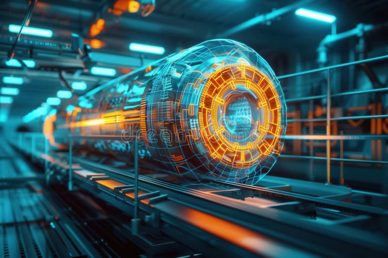 Virtual 7. Digital Twin Concept Stock Illustration - Illustration of ...