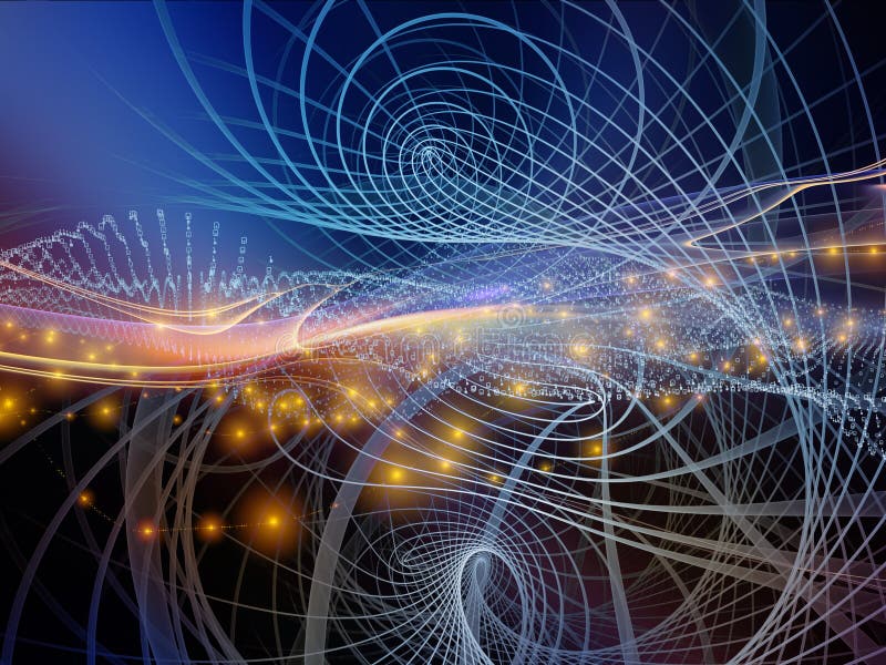 Virtual Digital World stock illustration. Illustration of calculation ...