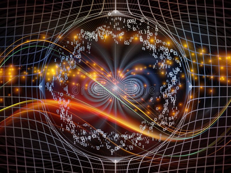 Virtual Digital World stock illustration. Illustration of graph - 118531445