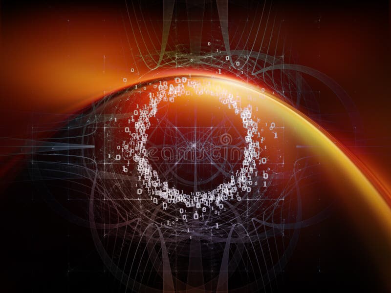 Virtual Digital World stock illustration. Illustration of numeration ...