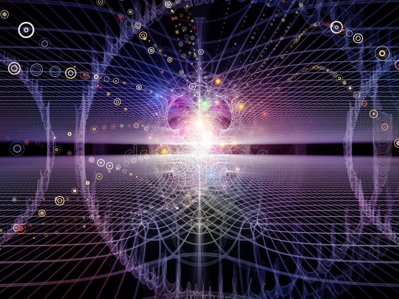 Virtual Dimension stock illustration. Illustration of line - 215090838