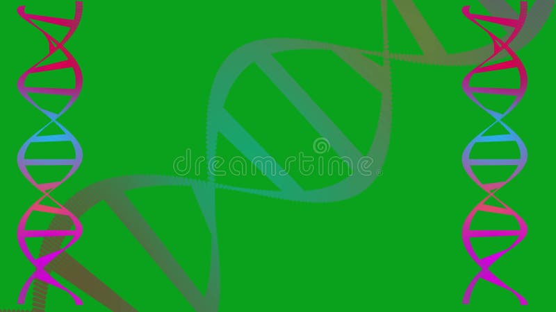 Virtual Dna Molecule on Green Screen Stock Video - Video of structure ...