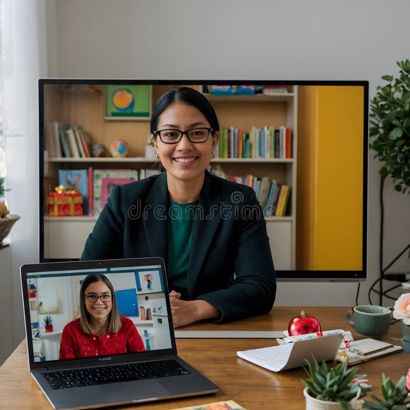 Virtual Education Day Celebration: Teacher and Students Connecting in ...