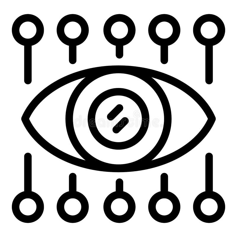 Virtual Education Icon Outline Vector. Online Training Stock Vector ...