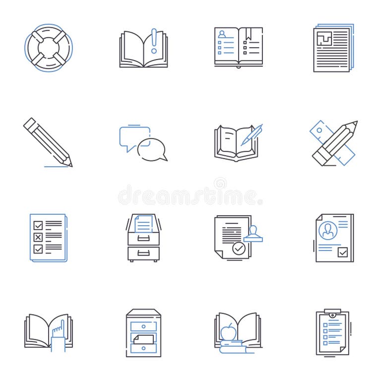 Virtual Education Line Icons Collection. E-learning, Cyberlearning ...