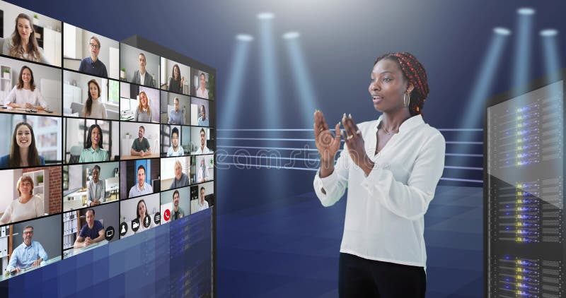 Virtual Event Conference or Convention Stock Image - Image of ...