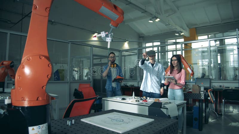 Virtual Experiment with a Robotic Arm is Being Held by the Researchers ...