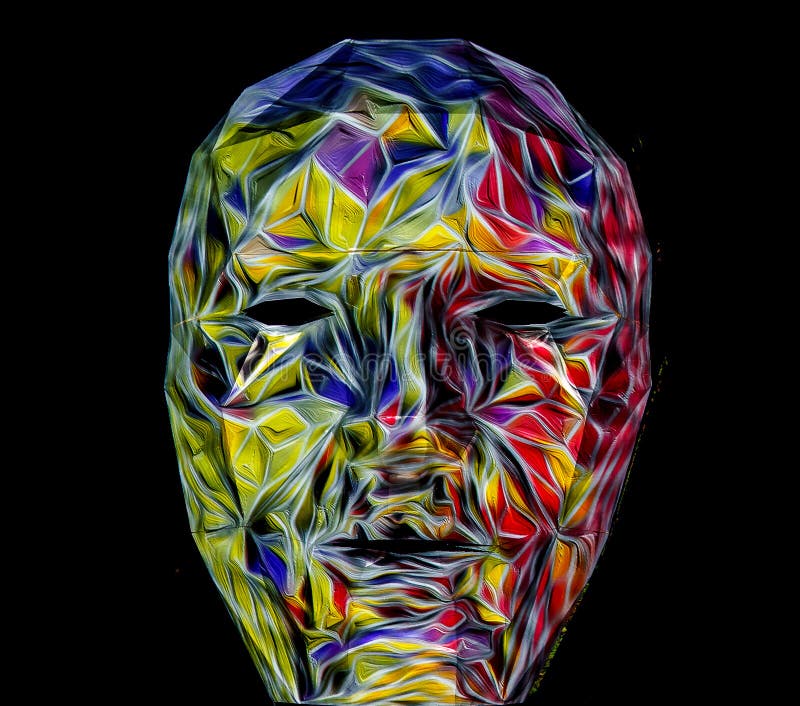 Virtual Face, with Fiberglass Texture. Stock Illustration ...