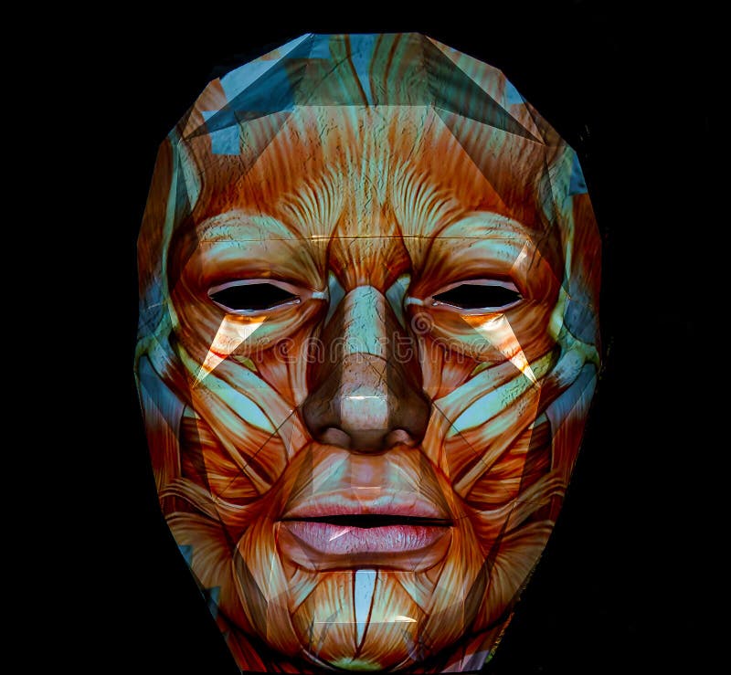 Virtual Face, with Fiberglass Texture. Stock Illustration ...