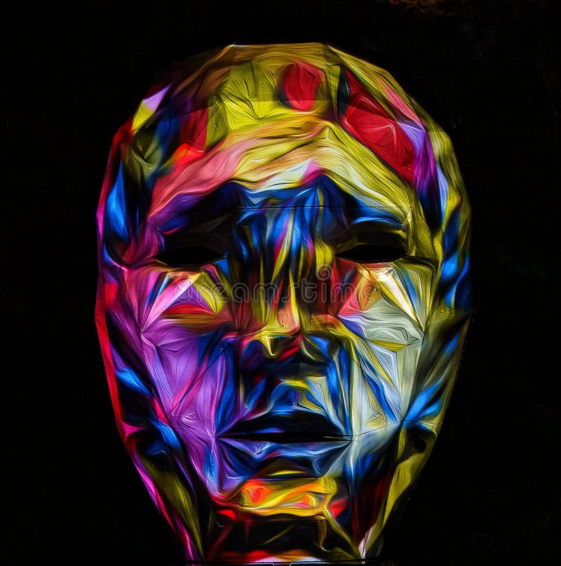 Virtual Face, with Fiberglass Texture. Stock Illustration ...