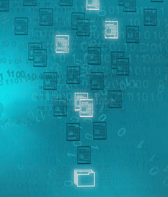 Virtual File Folder stock illustration. Illustration of virtual - 135160524