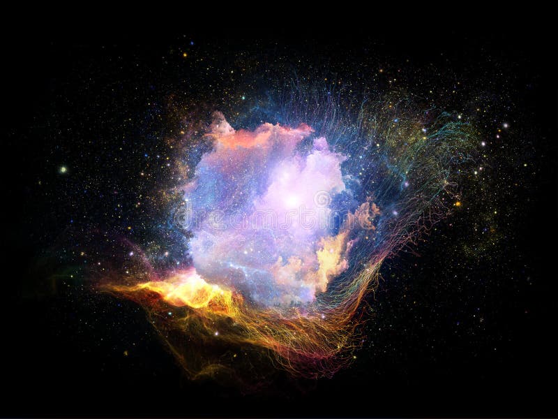 Virtual Fractal Nebulae stock illustration. Illustration of fractal ...