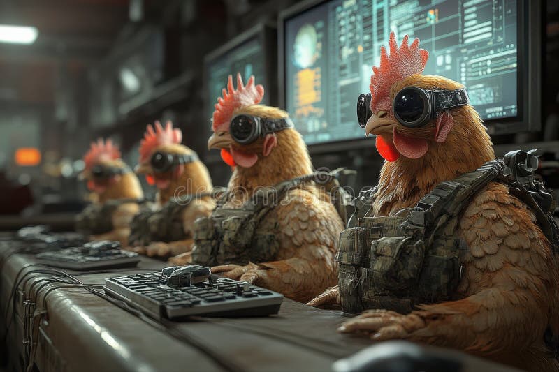 Virtual Gaming Environment with Futuristic Chicken Operatives in ...