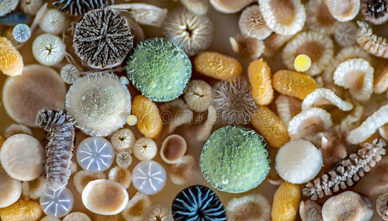 Virtual Generic Microorganisms Stock Illustration - Illustration of ...