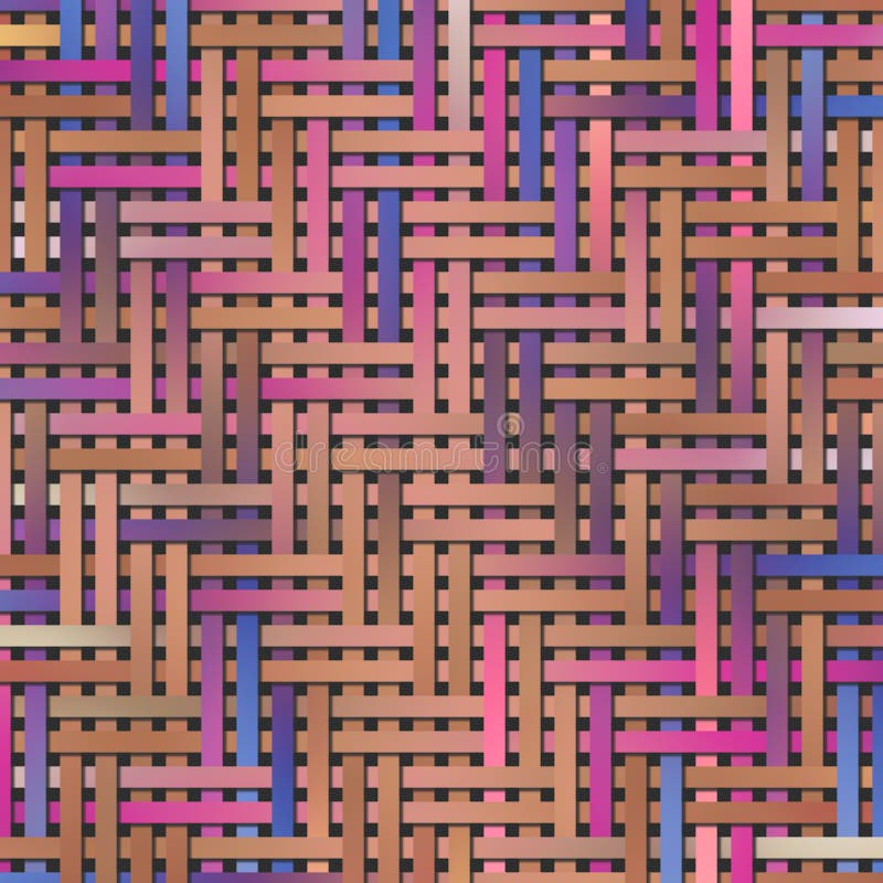 Abstract Conceptual Woven Mat or Rattan Virtual Geometric Pattern. for ...