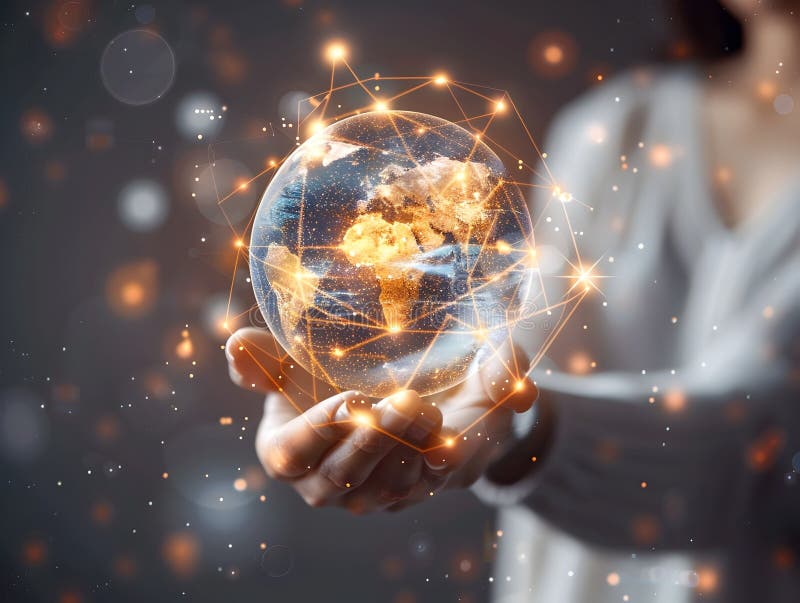 Virtual Global Digital Technology Interface with Floating Holographic ...