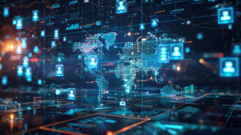 Virtual Global Networking, Avatars in a Virtual Space Represent ...