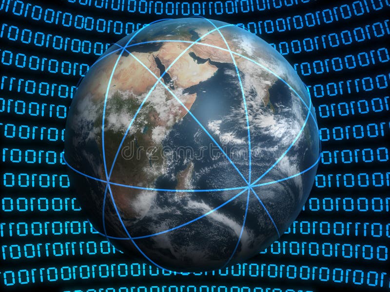 Virtual world stock illustration. Illustration of array - 1194377