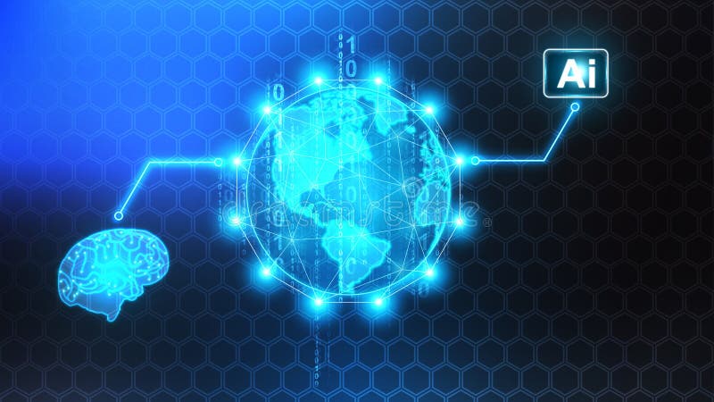 Virtual globe stock illustration. Illustration of tech - 313366800