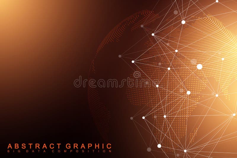 Globe Perspective Abstract Technology Background Stock Vector ...