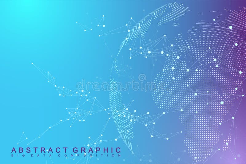 Virtual Graphic Background Communication with World Globe. a Sense of ...