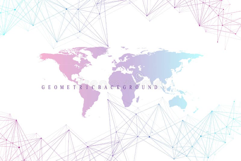 Virtual Graphic Abstract Background Communication with World Map ... Virtual Graphic Abstract Background Communication with World Map ...
