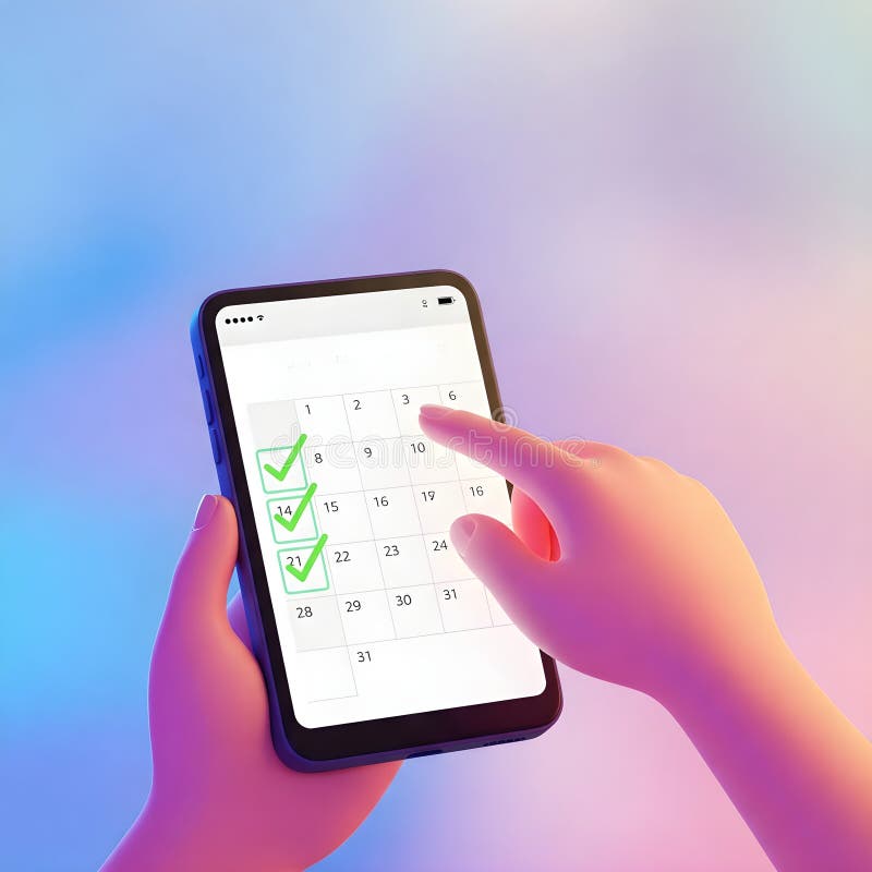 A Stylized Hand Interacts with a Call Icon on a Phone, Against a Soft ...