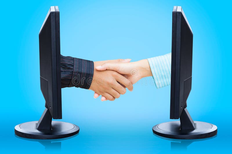 Virtual handshake stock photo. Image of confidence, arms - 26732048