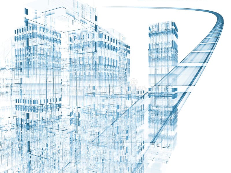 3d architecture exploded. stock illustration. Illustration of concept ...