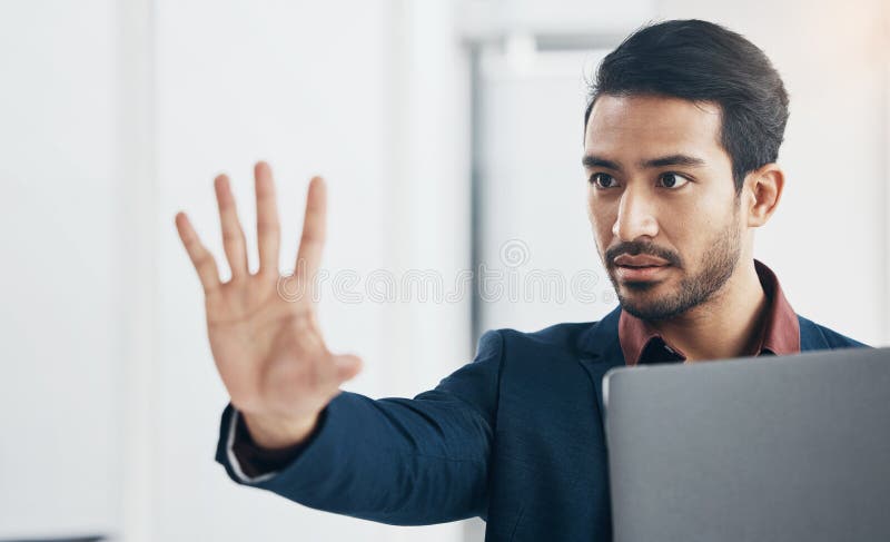 Virtual Hud, Gesture and Business Man Touch Architect Engineering ...