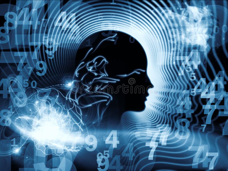 Virtual Human Technology stock illustration. Illustration of education ...