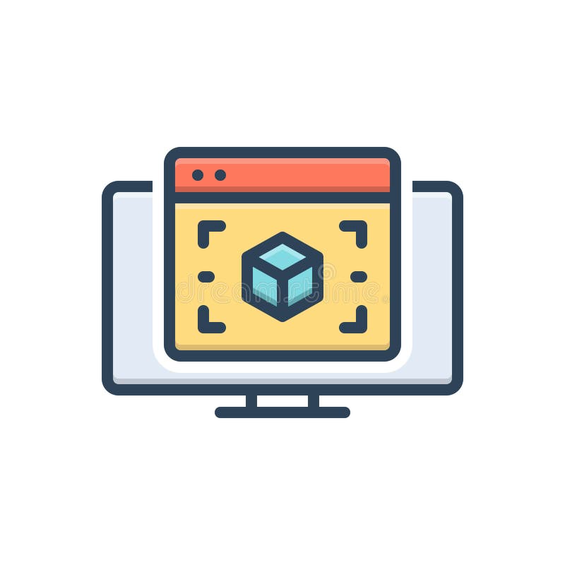 Color Illustration Icon for Virtual, Colourable and Apparent Stock ...