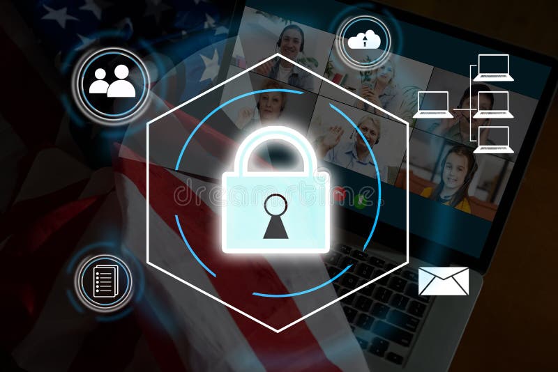 Virtual Icon Protection, Lock. Personal Data Protection Stock ...