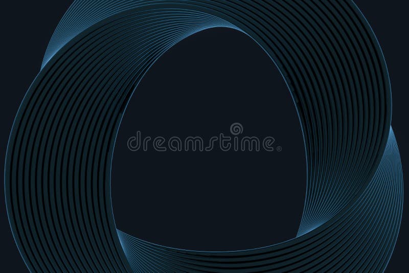 The Virtual Image of Mobius Ring Geometric Figure, 3d Rendering Stock ...