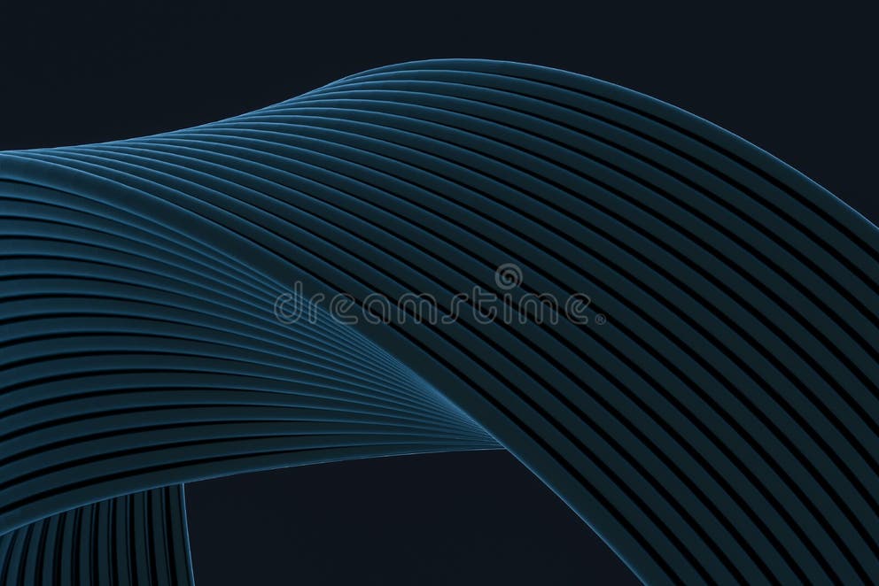 The Virtual Image of Mobius Ring Geometric Figure, 3d Rendering Stock ...