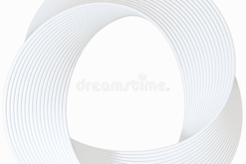 The Virtual Image of Mobius Ring Geometric Figure, 3d Rendering Stock ...