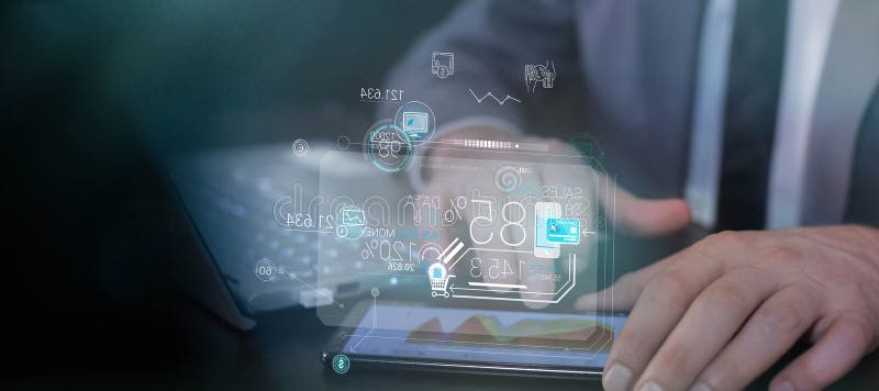 E-commerce Using the Future Electronic Payment Interface Stock Image ...