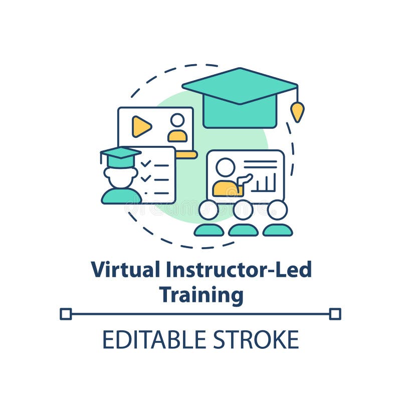 Virtual Instructor-led Training Concept Icon Stock Illustration ...