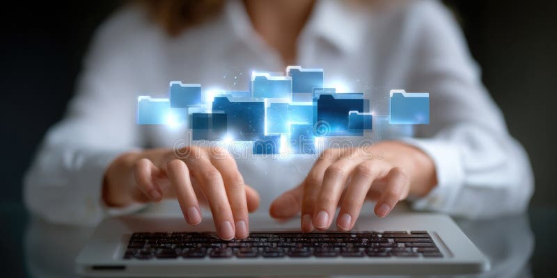 Virtual Intelligence: Digital Interaction, Futuristic Design, Neon ...