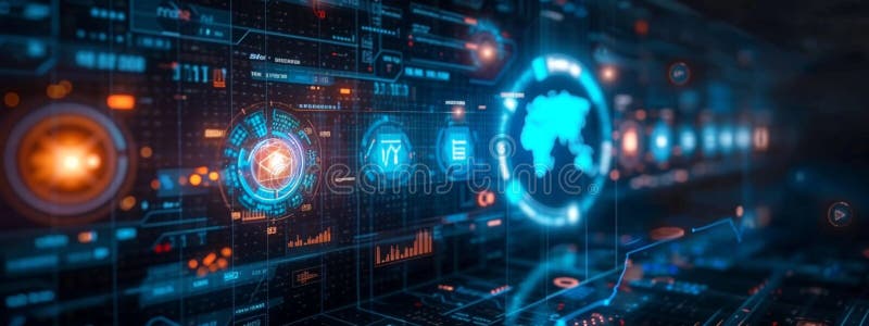 Virtual Interface Asset Management Displayed on Modern Business ...