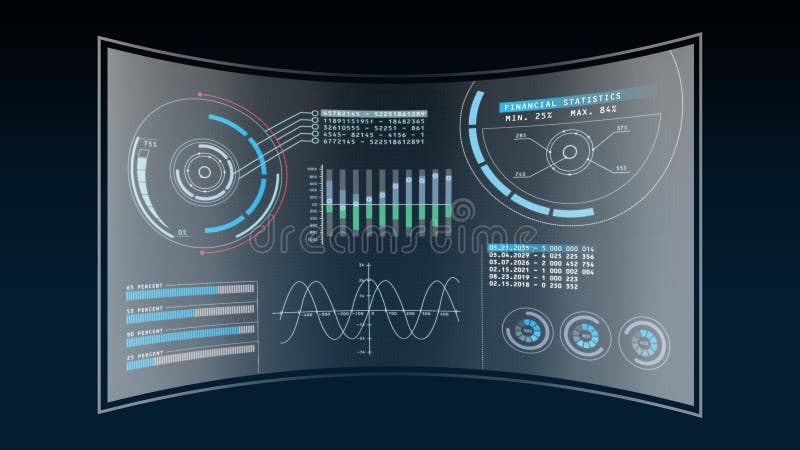 Virtual interface concept stock illustration. Illustration of concept ...