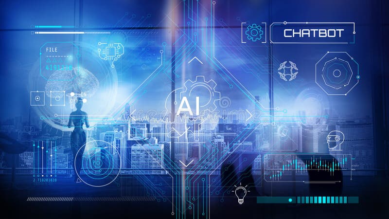 Virtual Interface with Futuristic Infographics on the Theme of ...