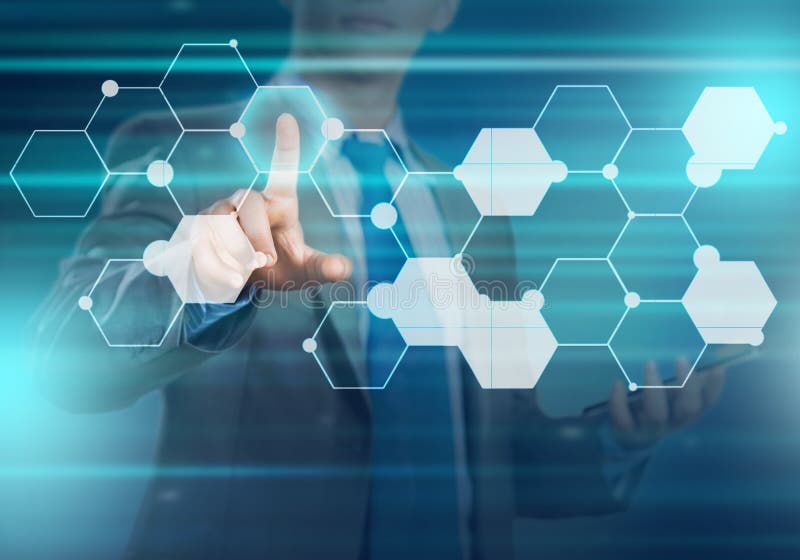 Virtual interface stock illustration. Illustration of display - 60821964