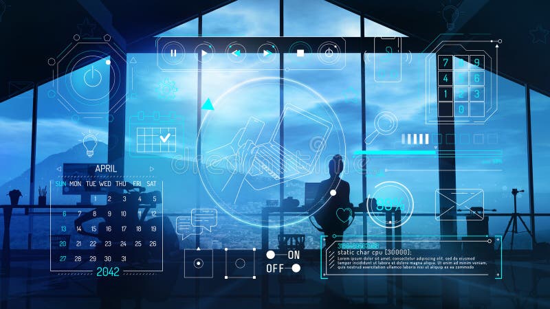 Virtual Interface that Includes Infographic on the Topic of Online ...