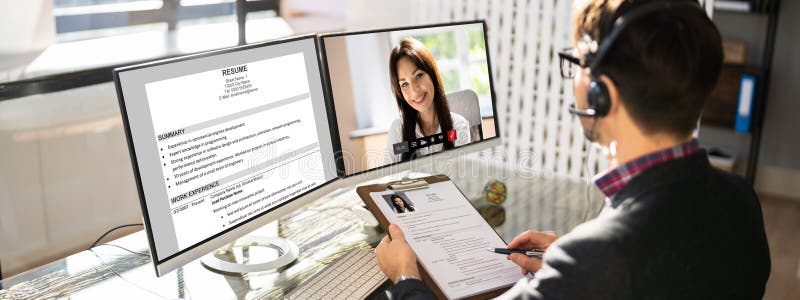 Virtual Job Interview Webcast Stock Image - Image of connection ... Virtual Job Interview Webcast Stock Image - Image of connection ...